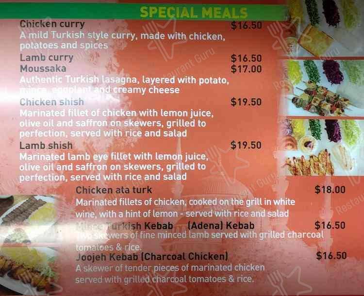 Menu at One Little Turkish Cafe & Kebab, Pukekohe