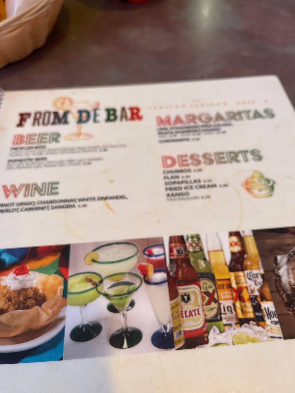 Menu at Panchito's Villa restaurant, Loris, Broad St