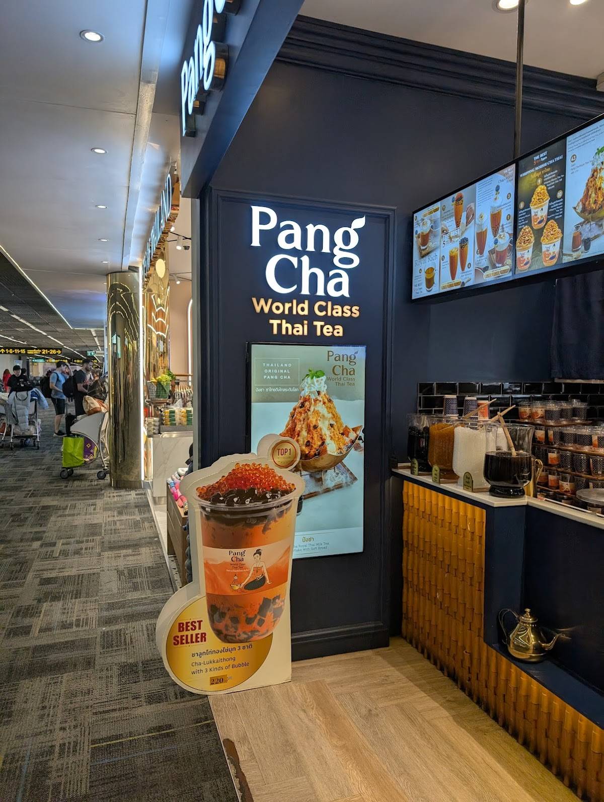 Menu at Pang Cha restaurant, Bangkok, Don Mueang Airport Terminal 2 4th ...
