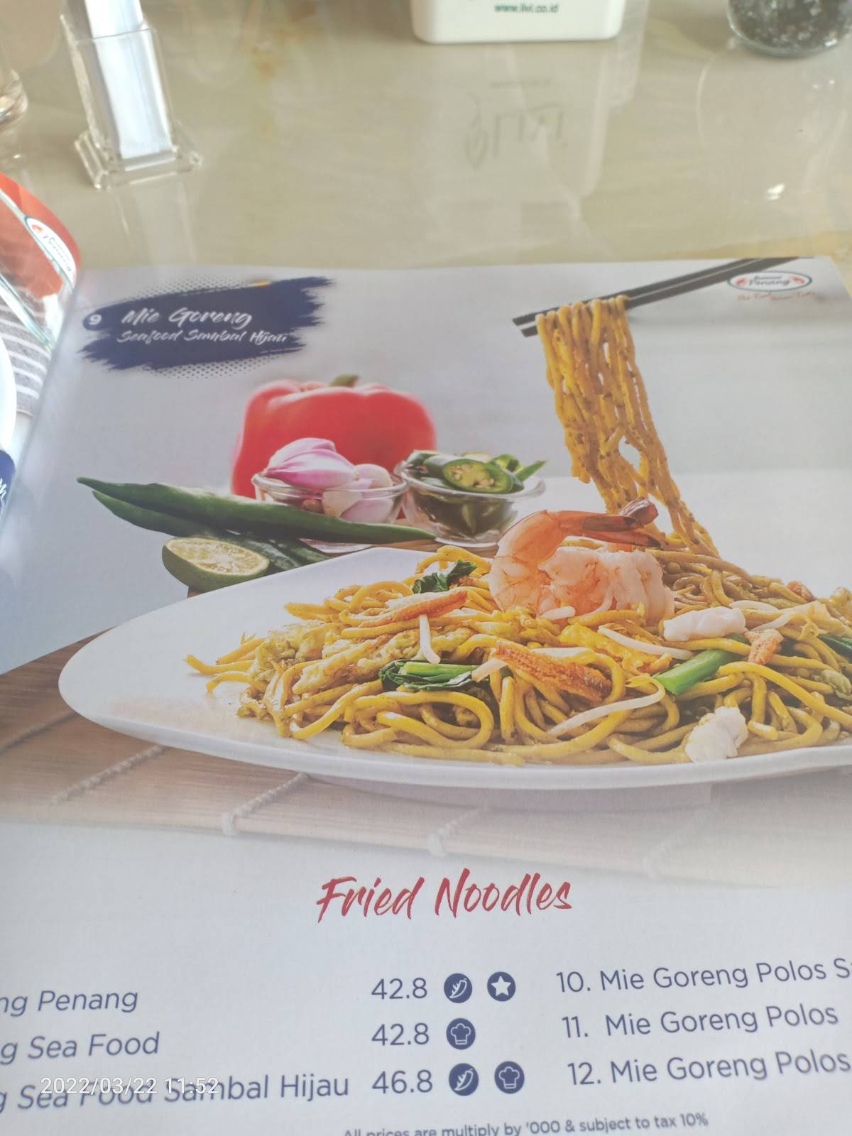 Menu at Restaurant Penang Sorrento Junction, Curug Sangereng