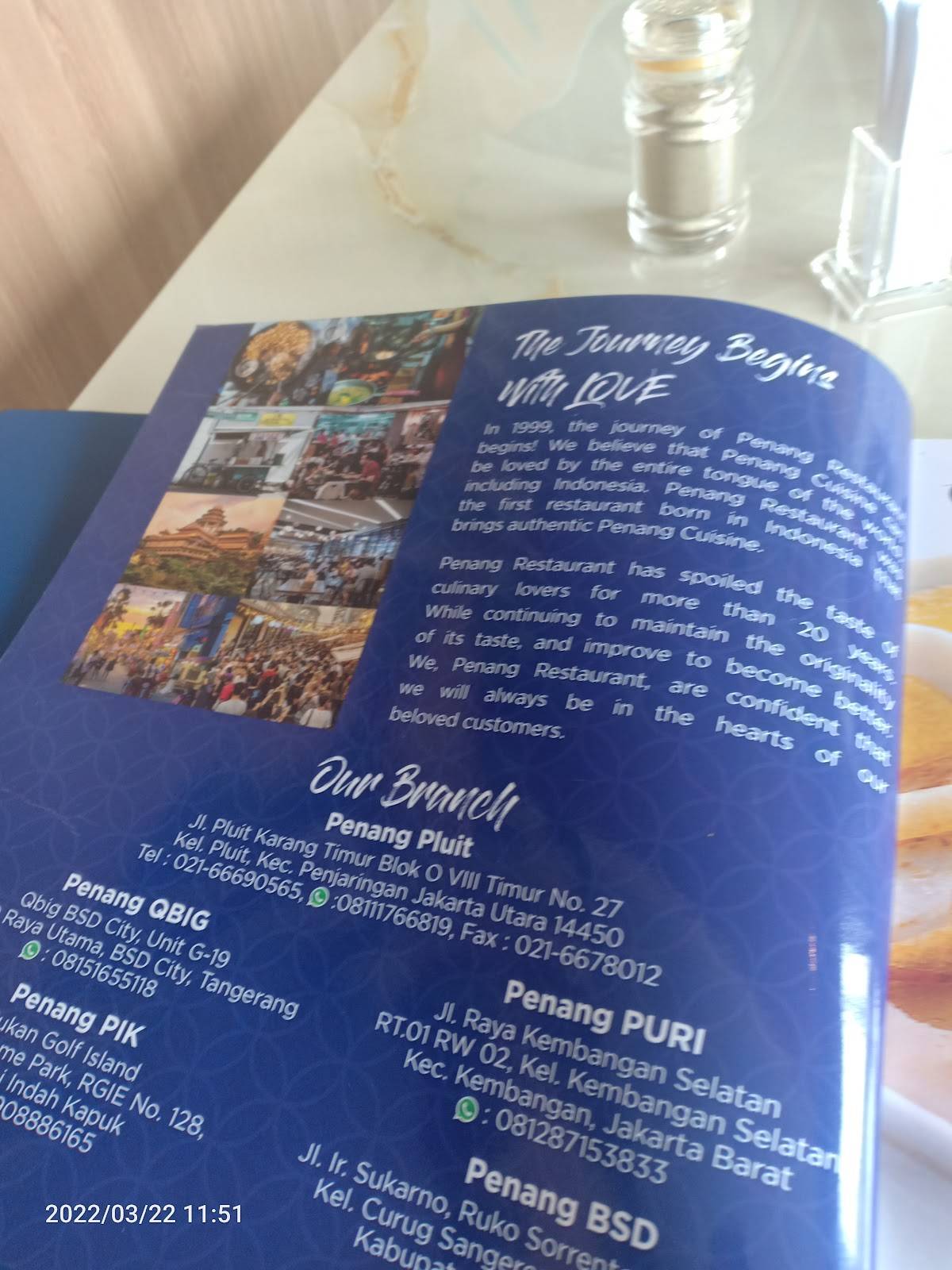 Menu at Restaurant Penang Sorrento Junction, Curug Sangereng