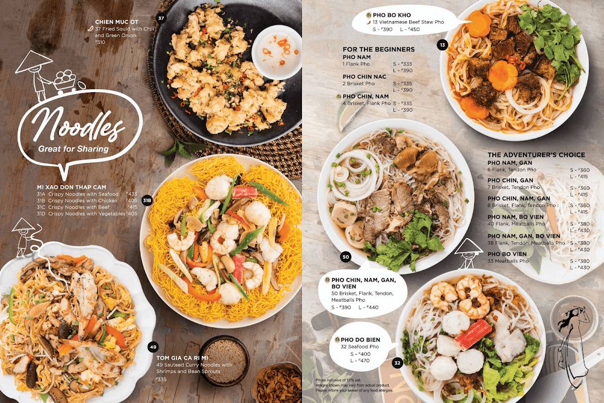 Menu at Pho Hoa - Eastwood Libis restaurant, Quezon City, F1