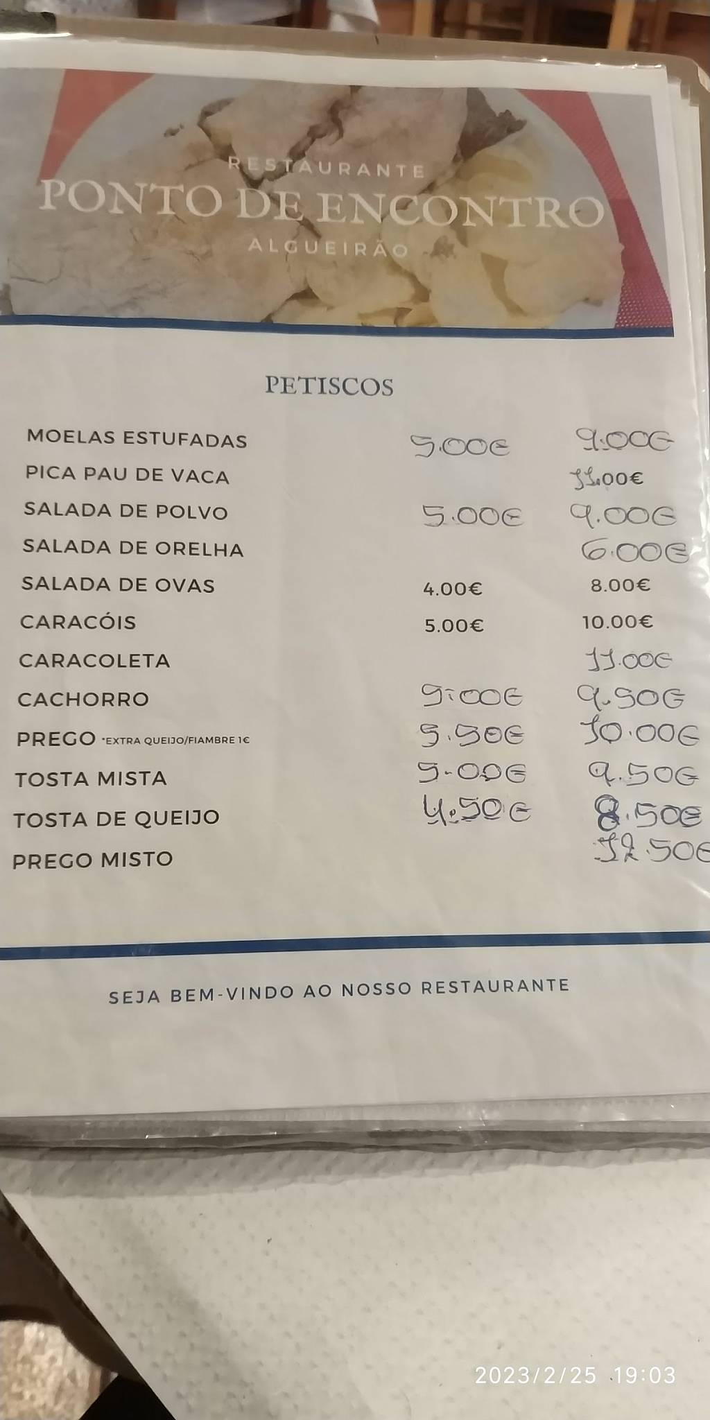 Menu em Ponto de Encontro restaurante, Algueirão-Mem Martins, R. Casal ...