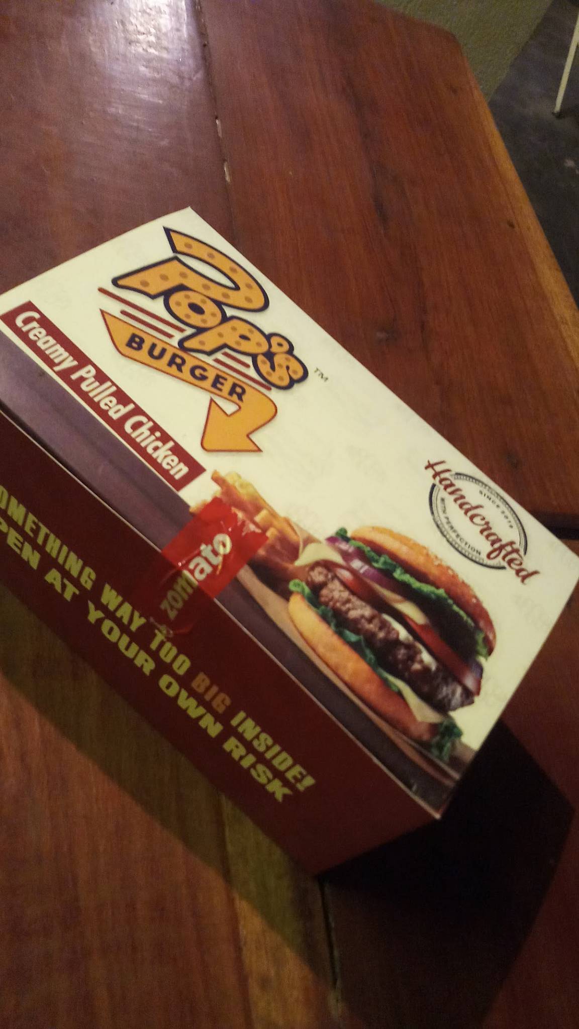 Menu at Pop’s Burger, Indore