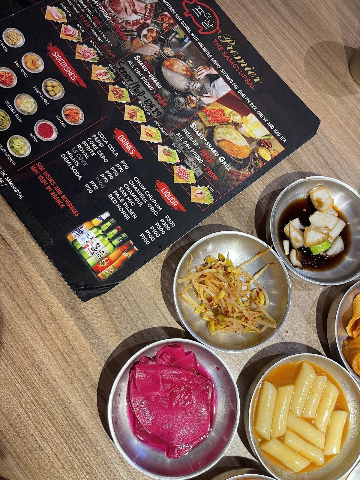 Menu at Premier The Samgyupsal - SM North EDSA restaurant, Quezon City