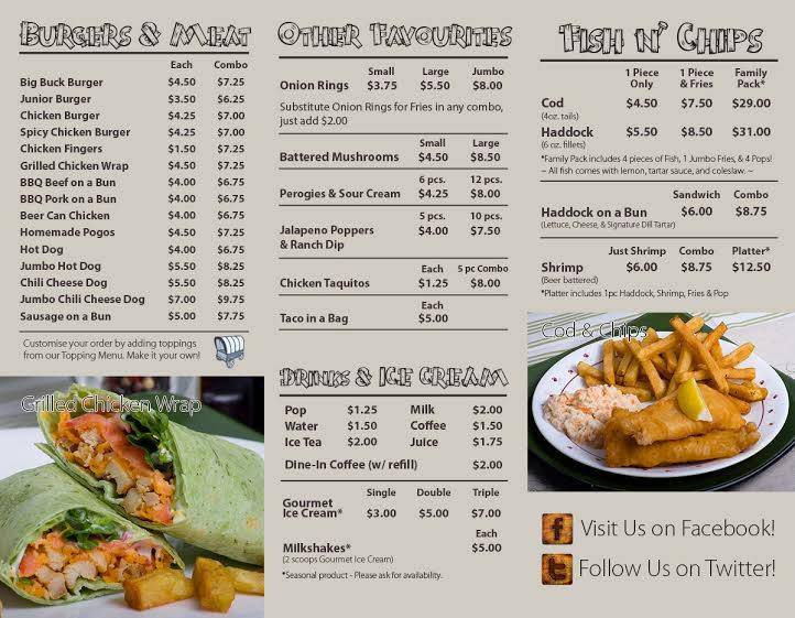 Menu at Preston Chipwagon restaurant, Cambridge