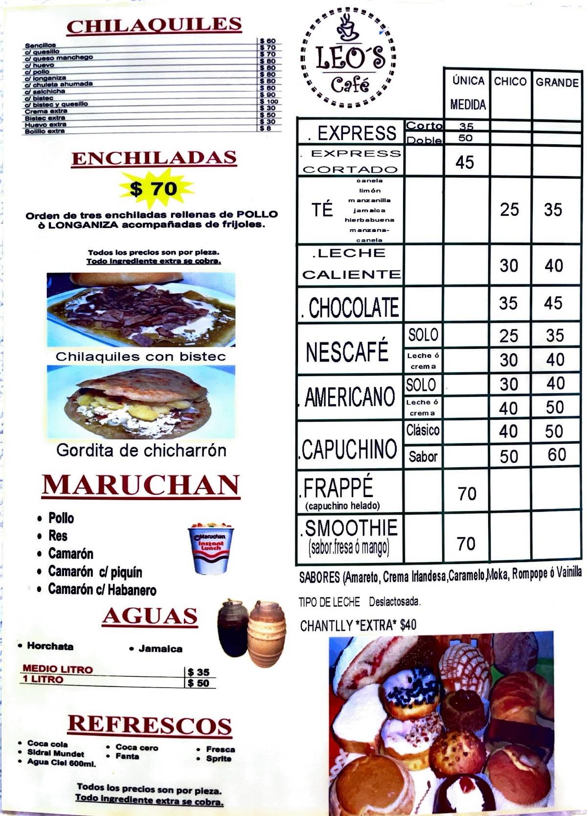 Carta del restaurante Quekas MESONES, Mexico