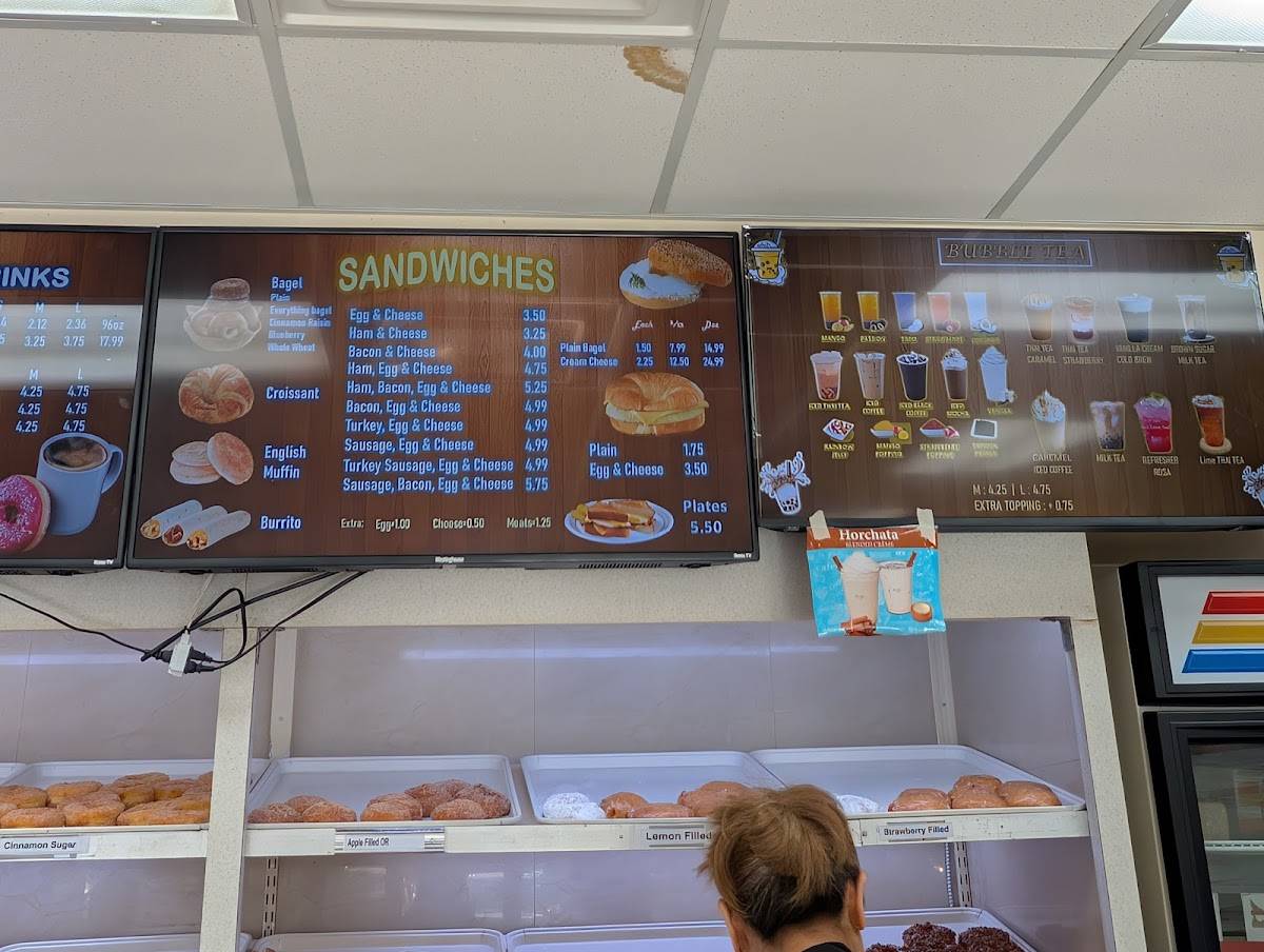 Menu at Ray's Donut Shop restaurant, Woodstock