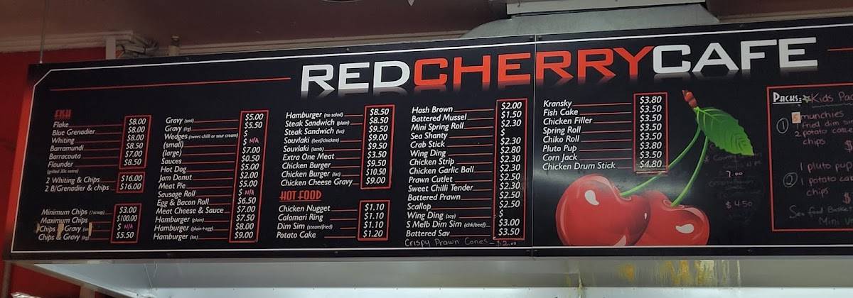 Menu at Red Cherry Cafe, Numurkah