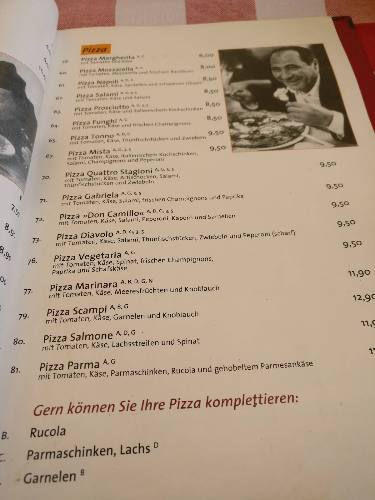 Speisekarte von Ristorante Don Camillo restaurant, Malchow