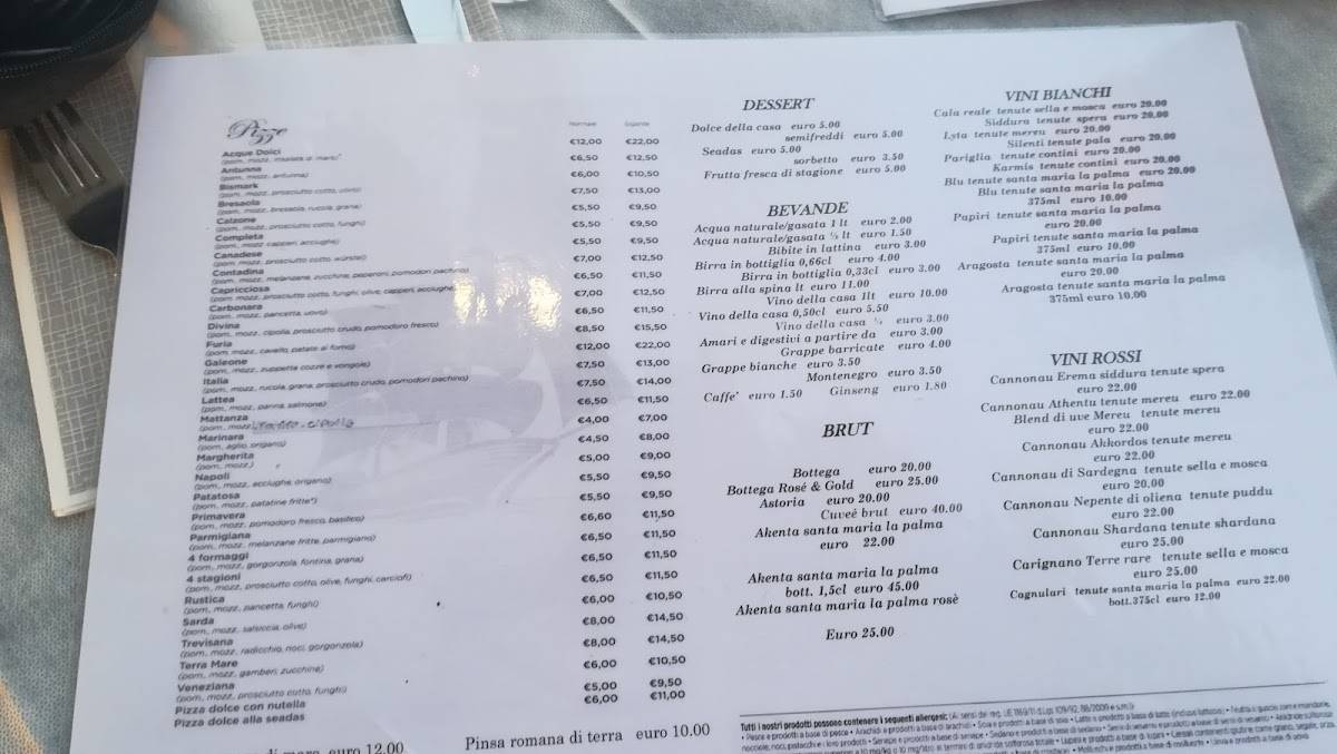 Speisekarte von Il Galeone Ristorante Pizzeria, Porto Torres, Via ...