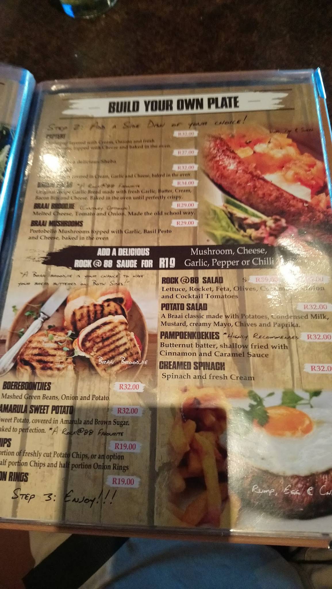 Speisekarte von Rock@88 Lynnwood restaurant, Pretoria