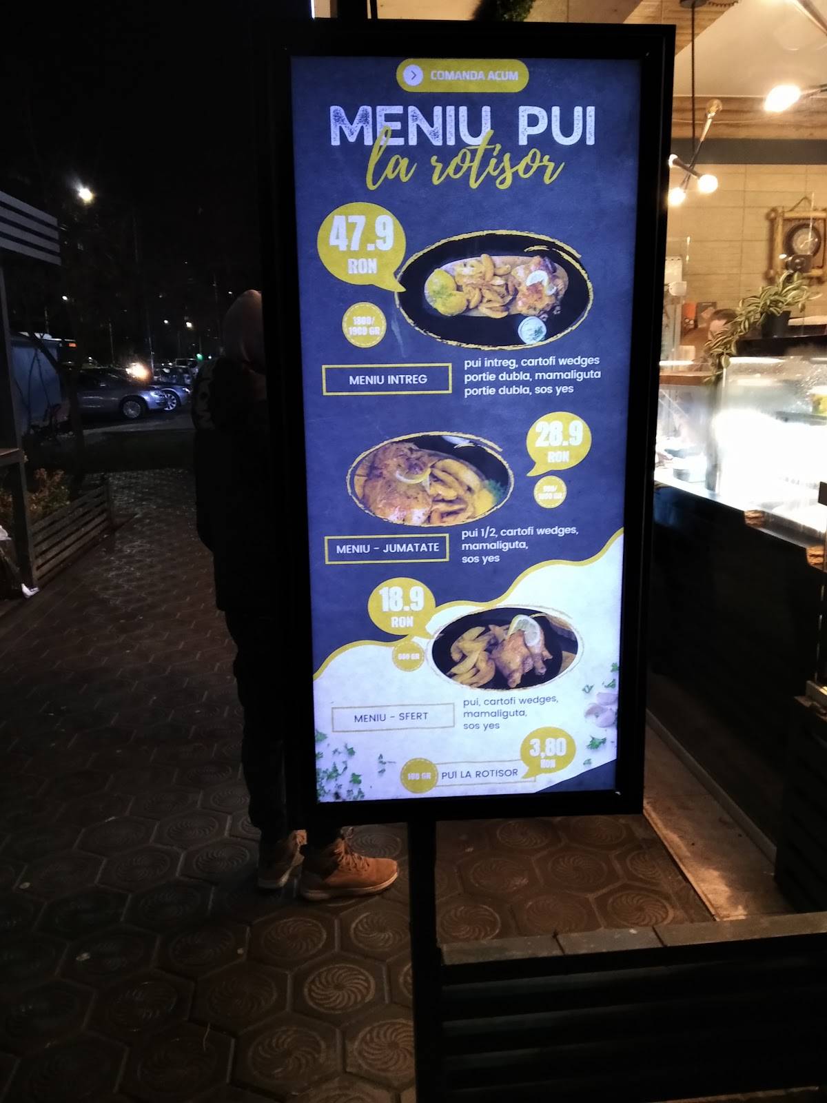 Menu at Rotiseria YES, Iași