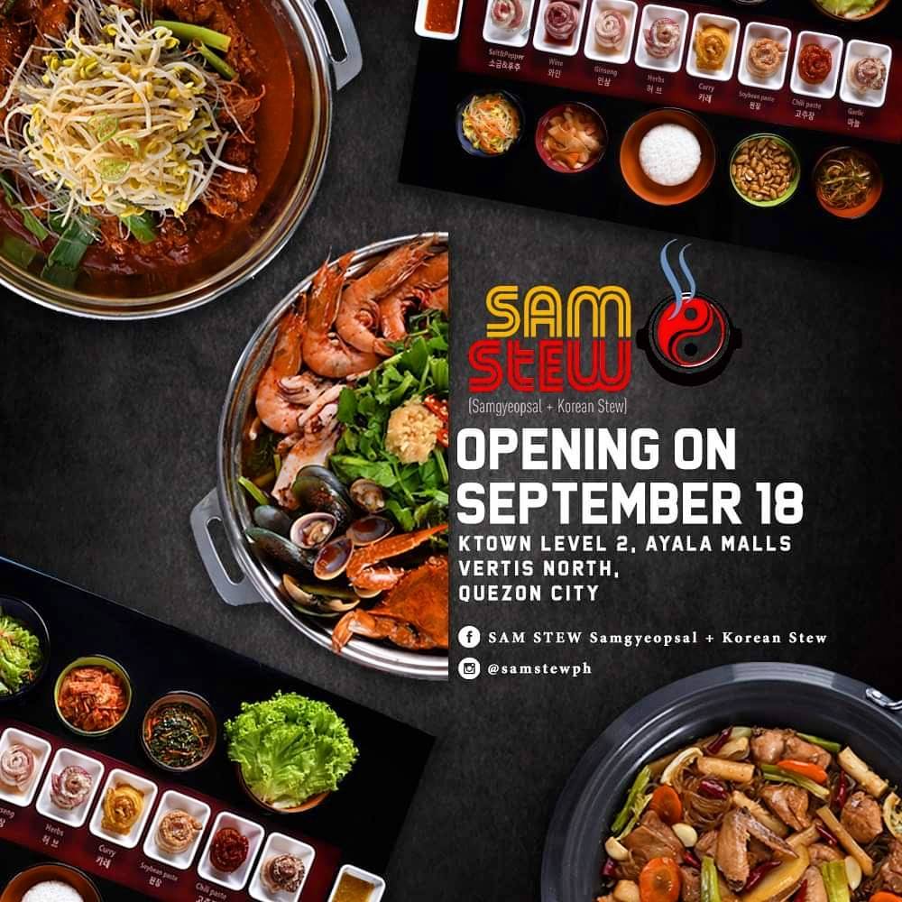 Menu at Sam Stew, Vertis North restaurant, Quezon City, Level 2 KTown