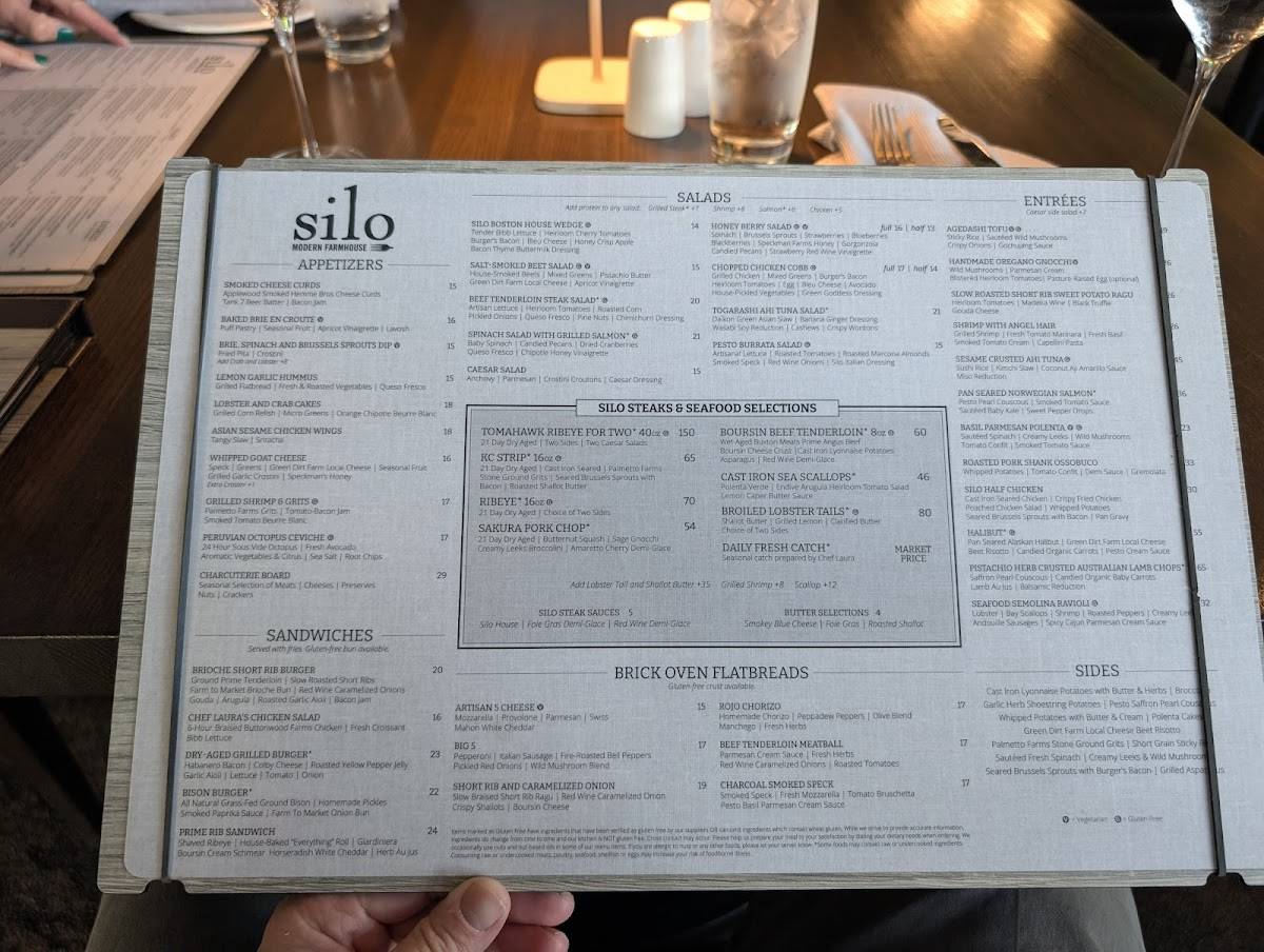 Carta del restaurante Silo Modern Farmhouse, Lenexa