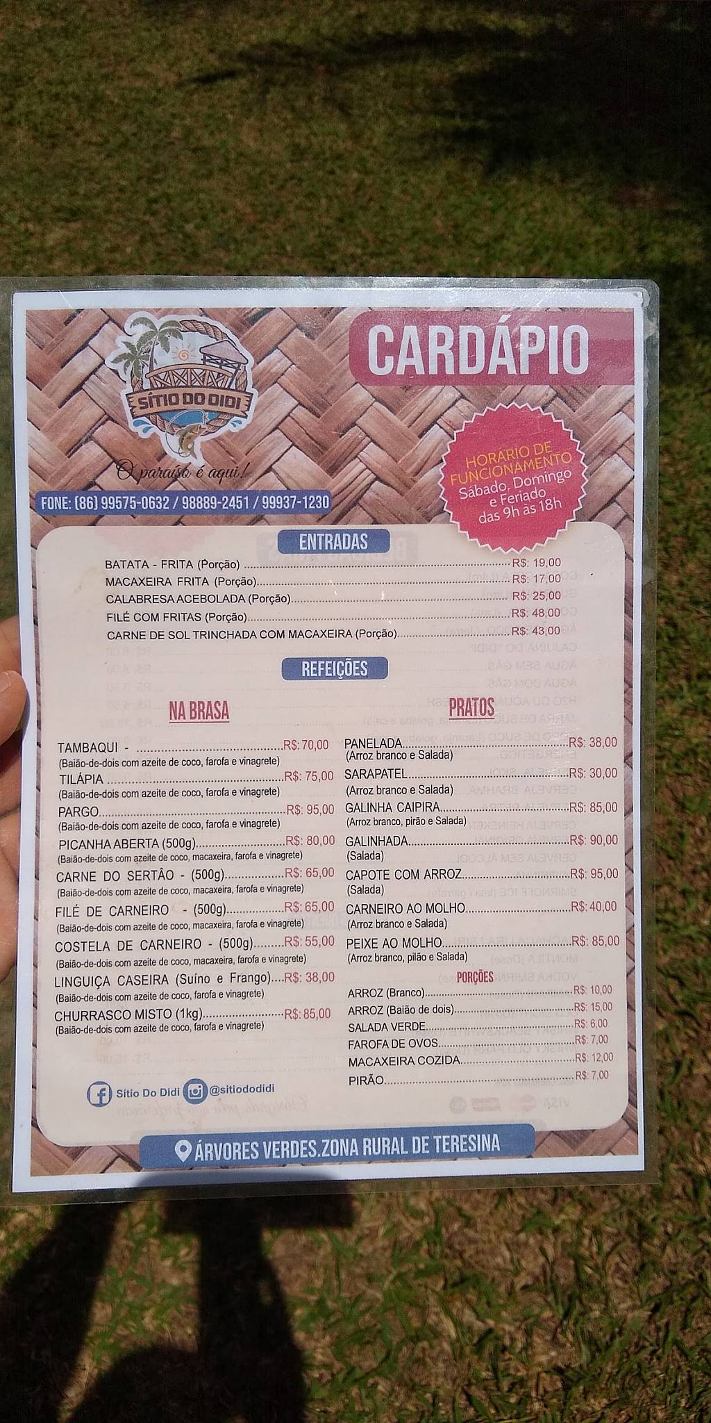 Menu em Sitio Do Didi restaurante, Teresina
