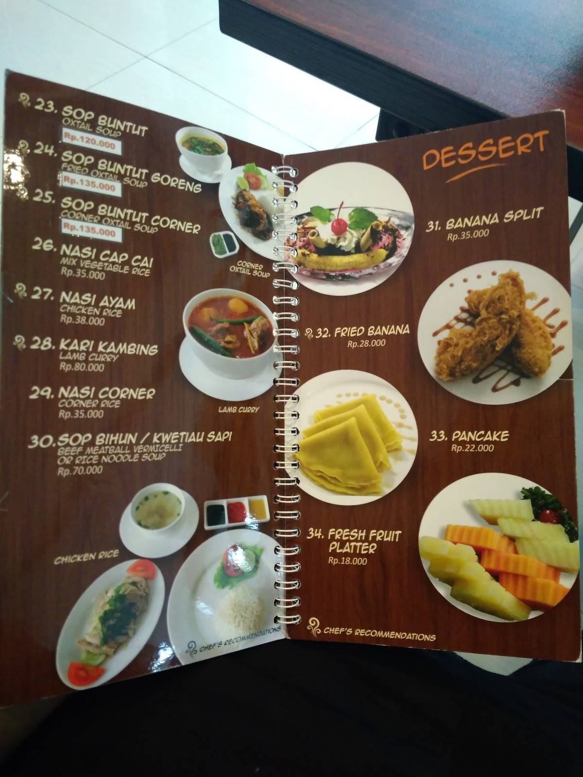 Menu at Steamboat Corner Medan restaurant, Medan