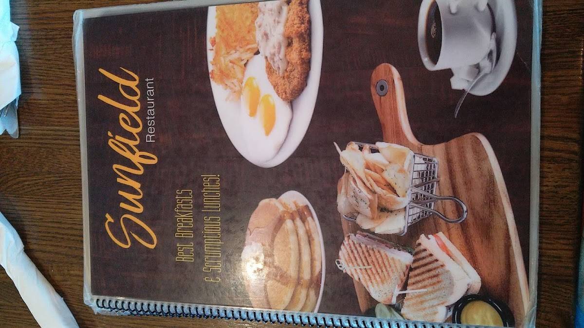 Menu at Sunfield Restaurant, Ottawa