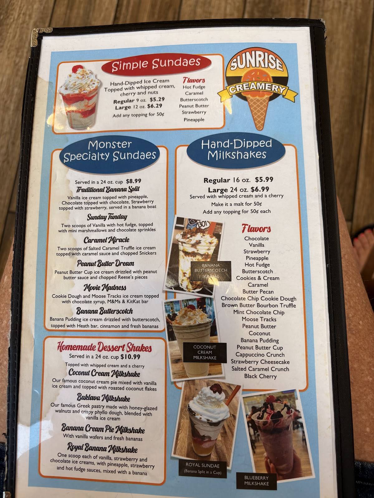 Menu at Sunrise Eatery restaurant, Zephyrhills, Gall Blvd