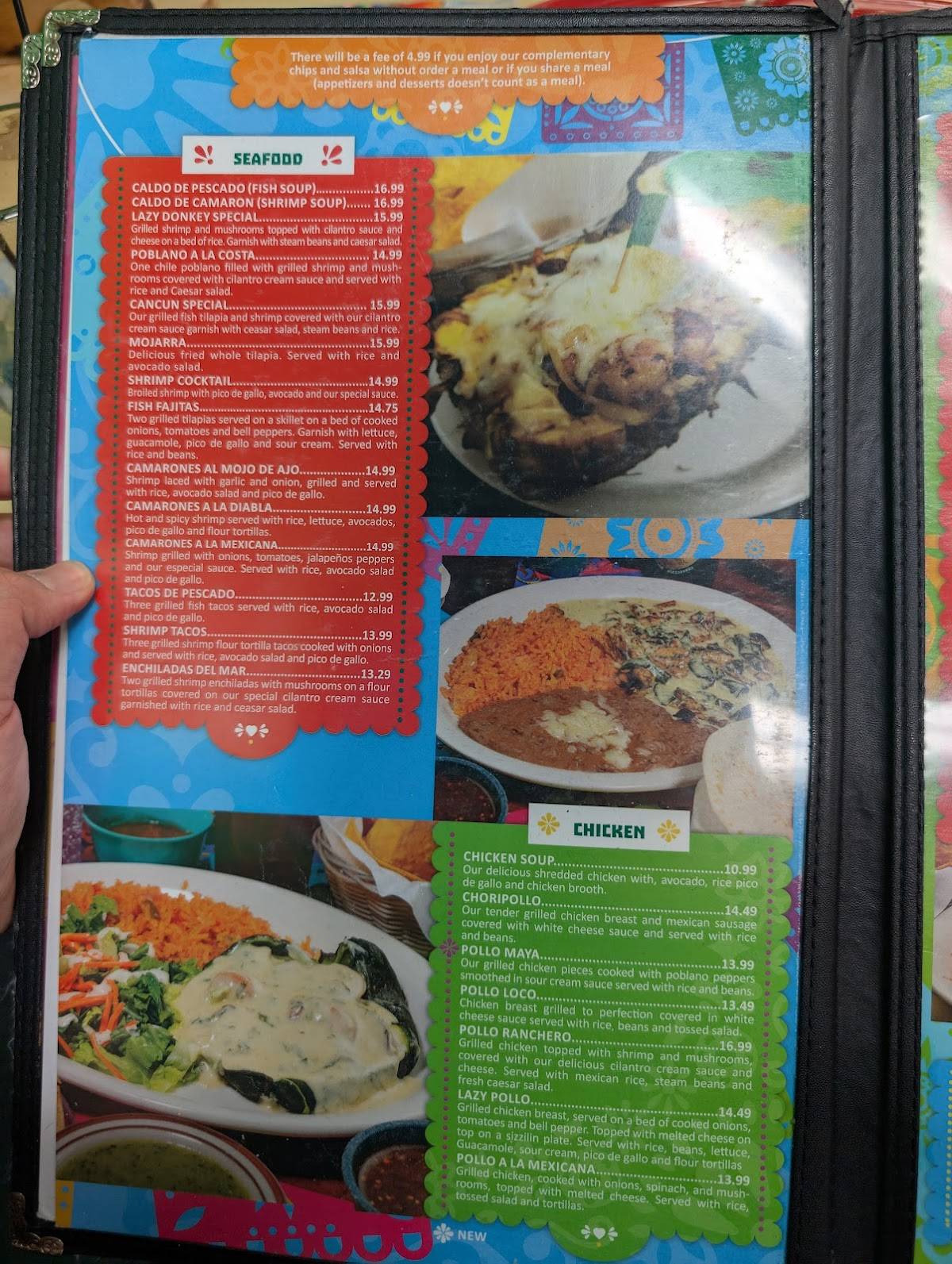 Menu at THE LAZY DONKEY MEXICAN RESTAURANT DOWNTOWN, Oklahoma City