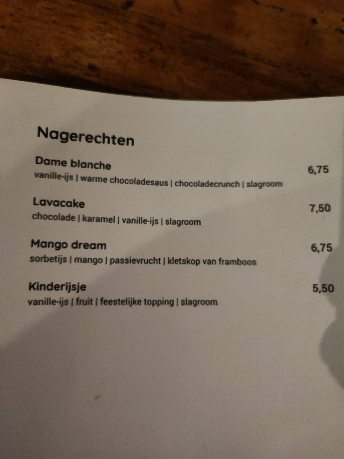 Speisekarte von Terrascafé Roompot Beach Resort, Kamperland