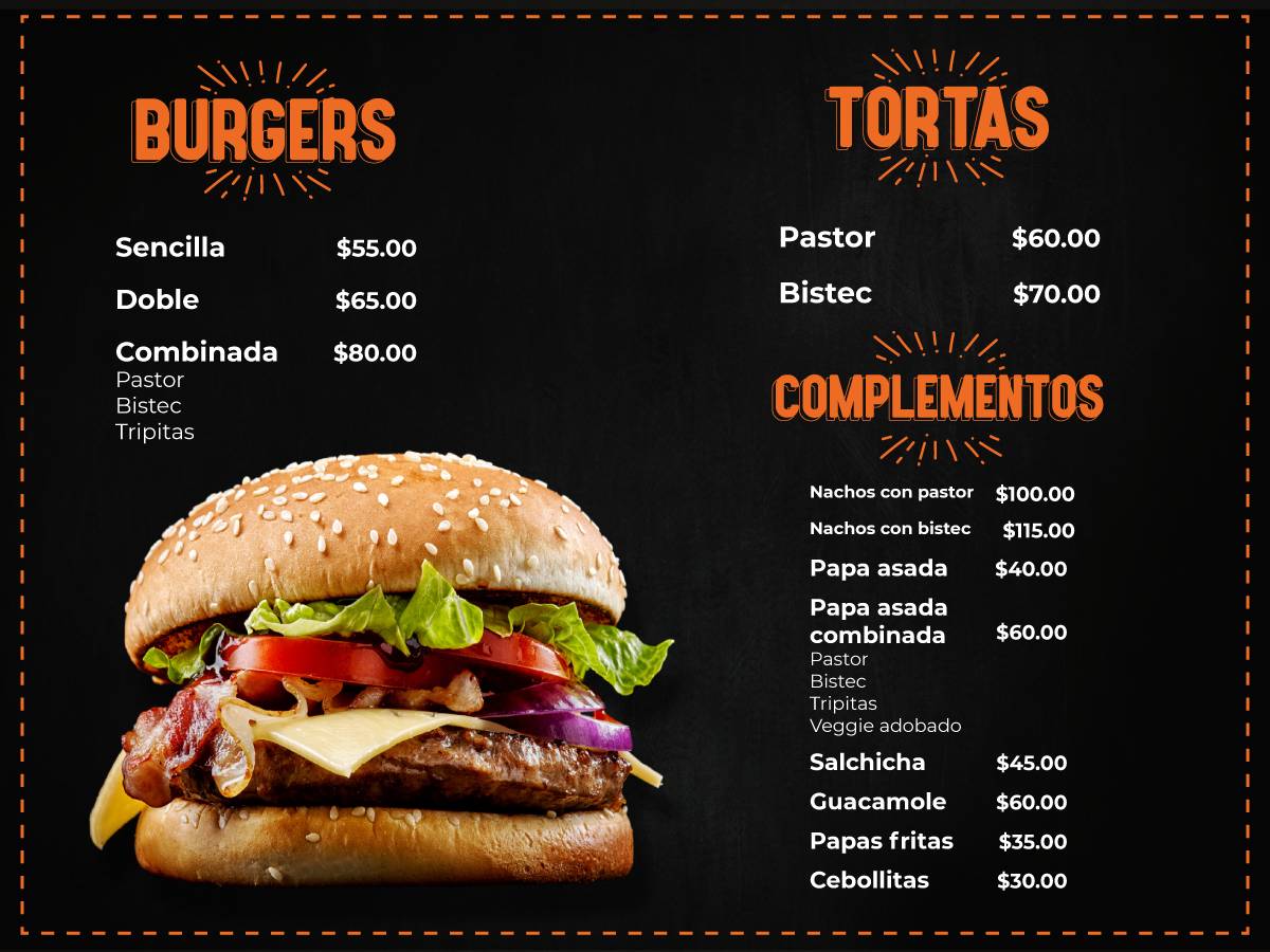 Carta del restaurante Teyopastor Taquería - Sucursal Margarito Herrera ...