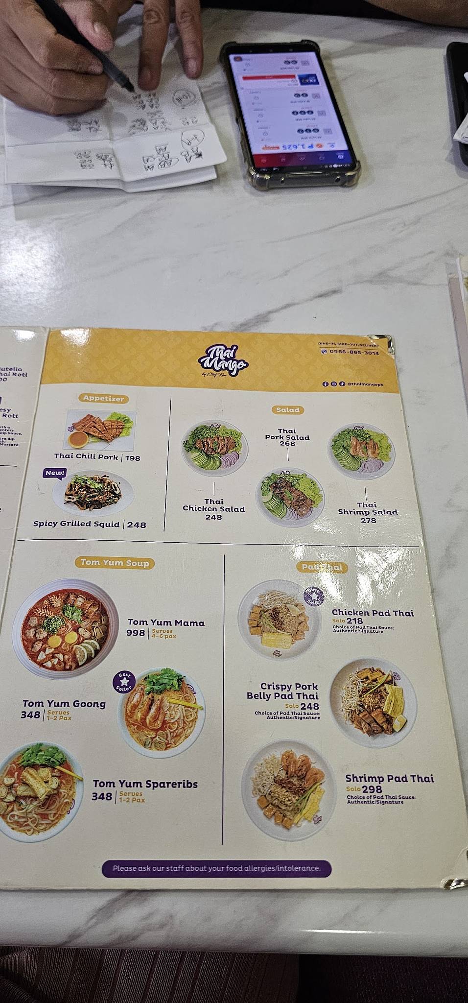 Menu at Thai Mango by Chef Kim - Timog restaurant, Quezon City