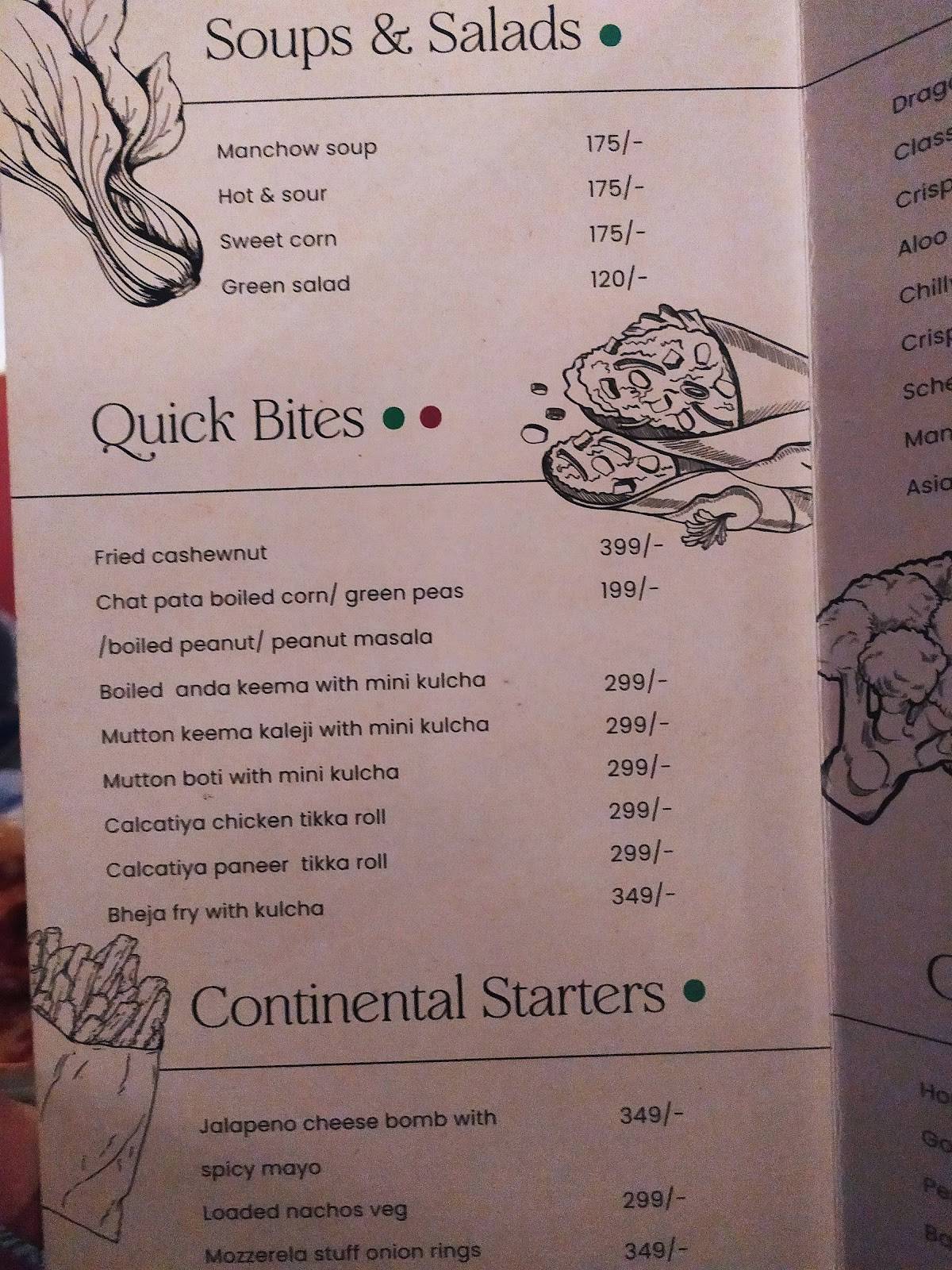 Menu at The Avenue Bar and Kitchen, Hyderabad