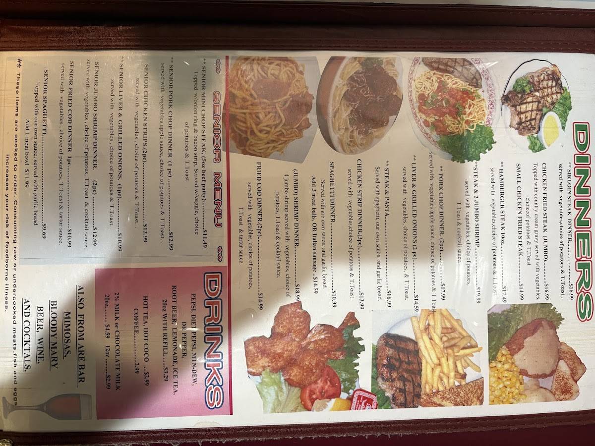 Menu at The Country Inn Restaurant, Greeley
