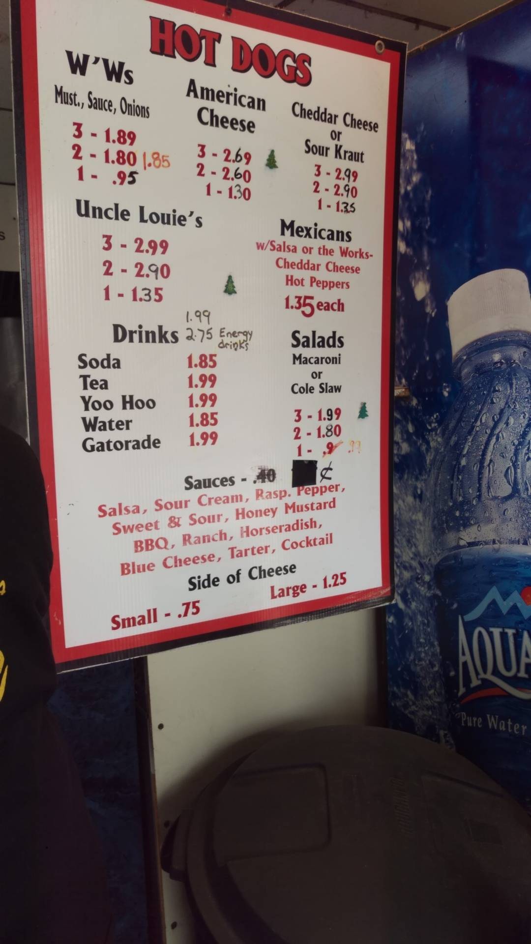 Menu at The Dog Shack restaurant, Hudson Falls