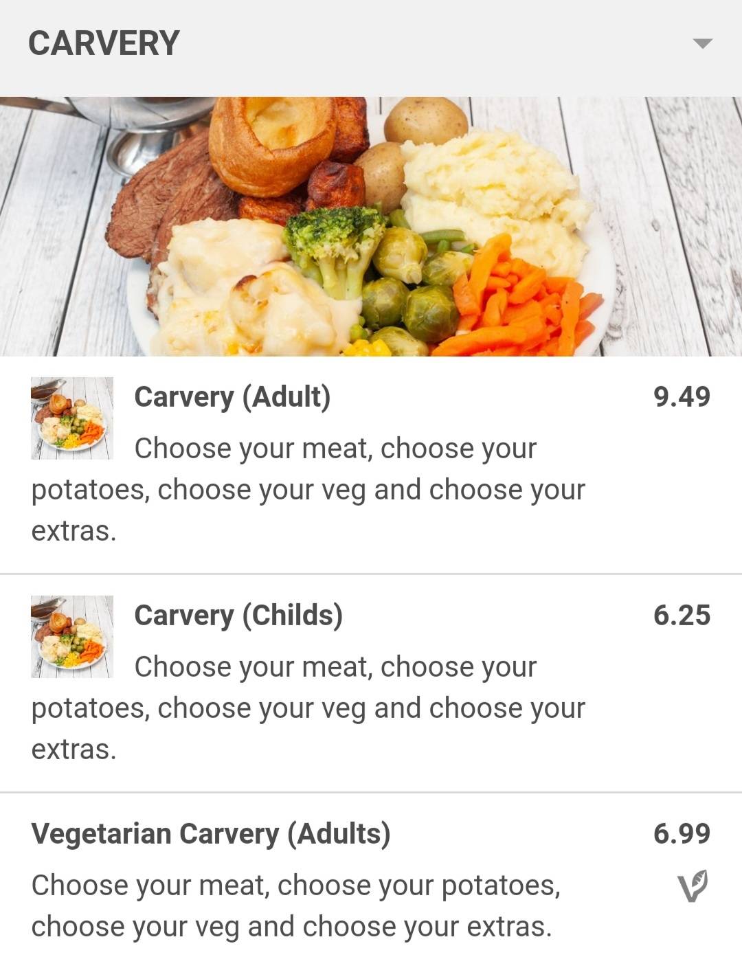 Menu at The New Wellington restaurant, Brierley Hill
