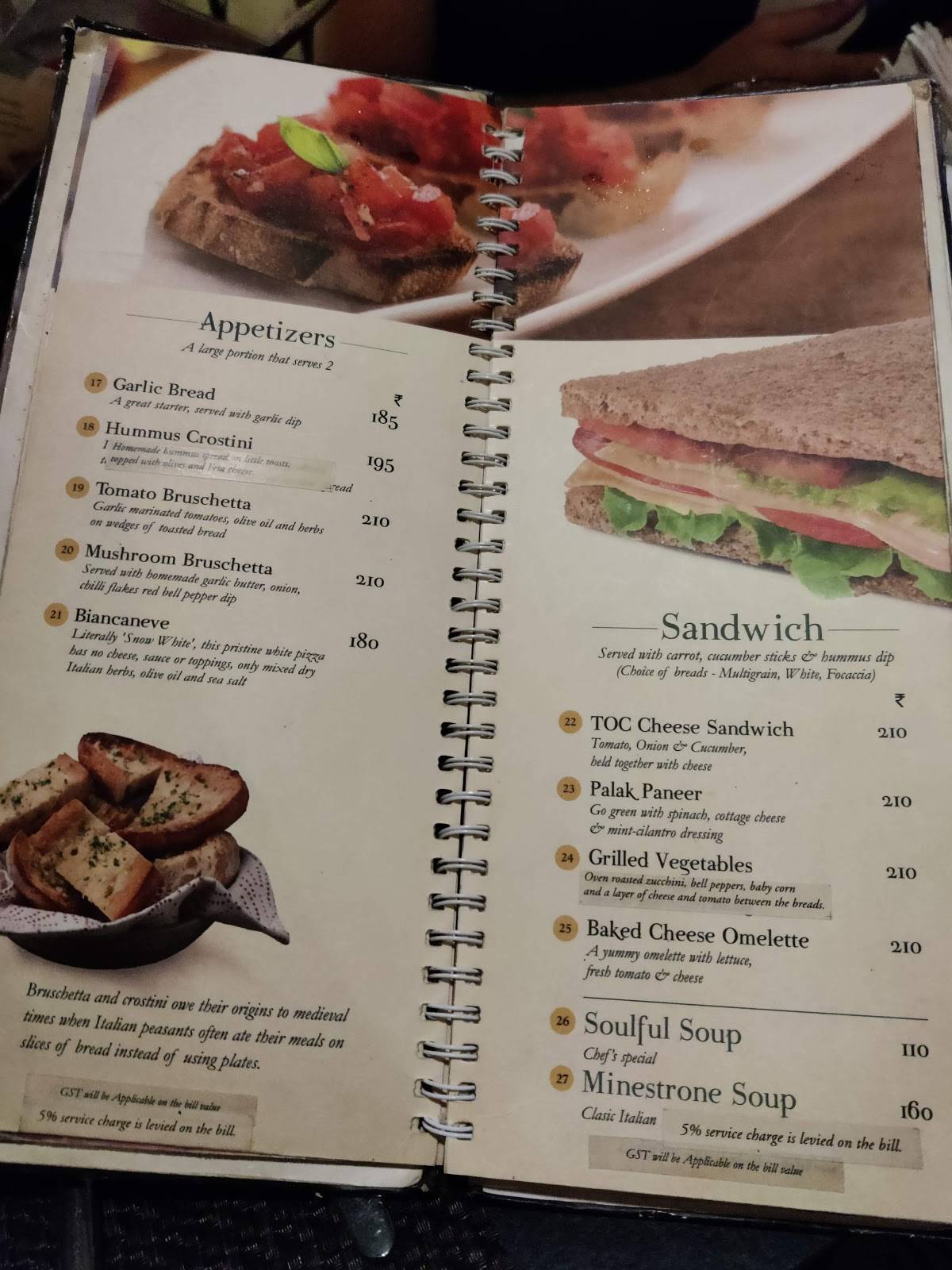 Menu at The Old House, Mysuru, 451