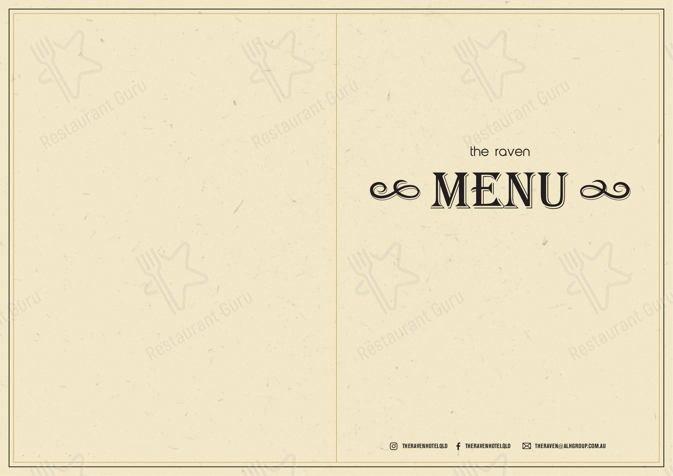 Menu at The Raven Hotel pub & bar, West End