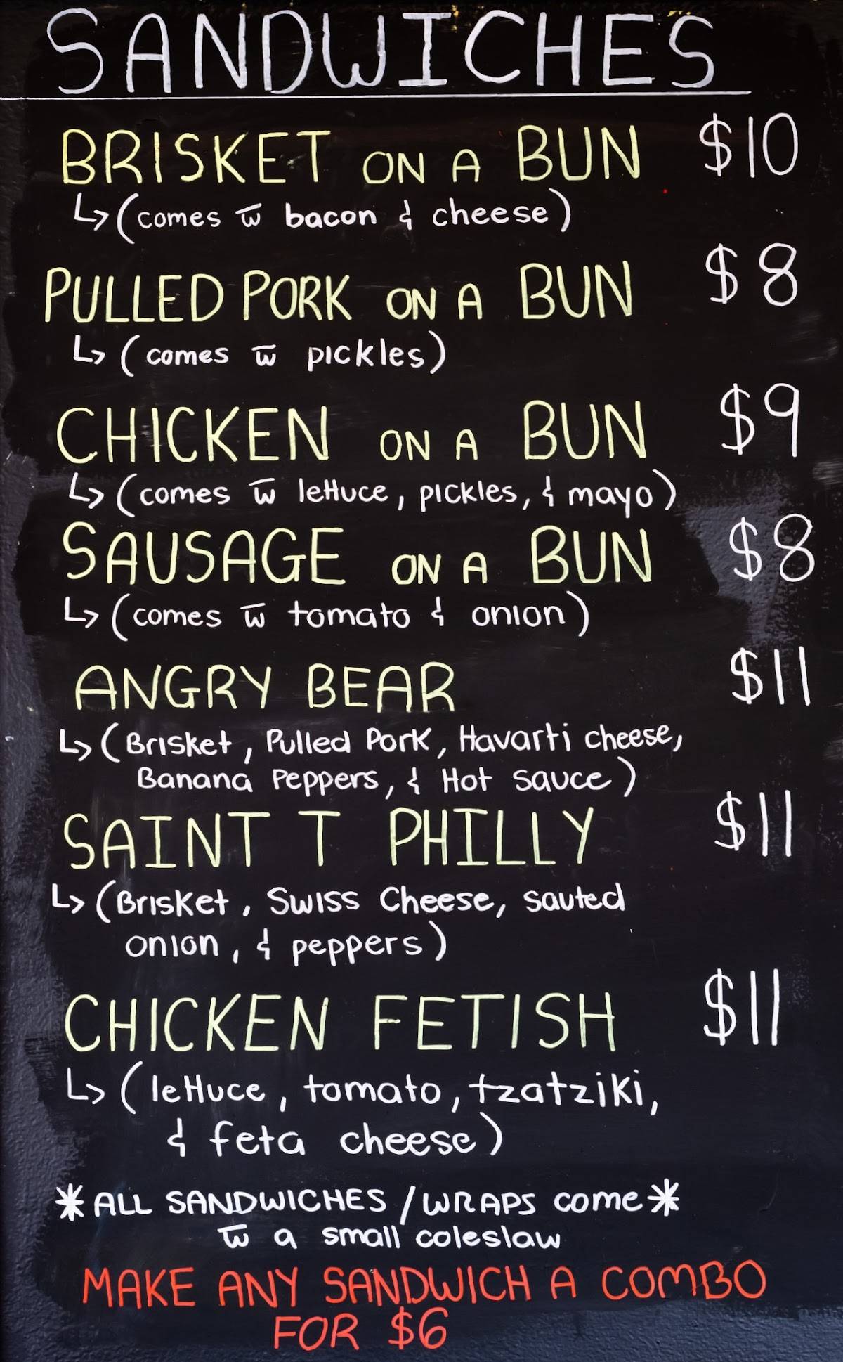 Menu at The Smokin Caboose Barbeque, Saint Thomas