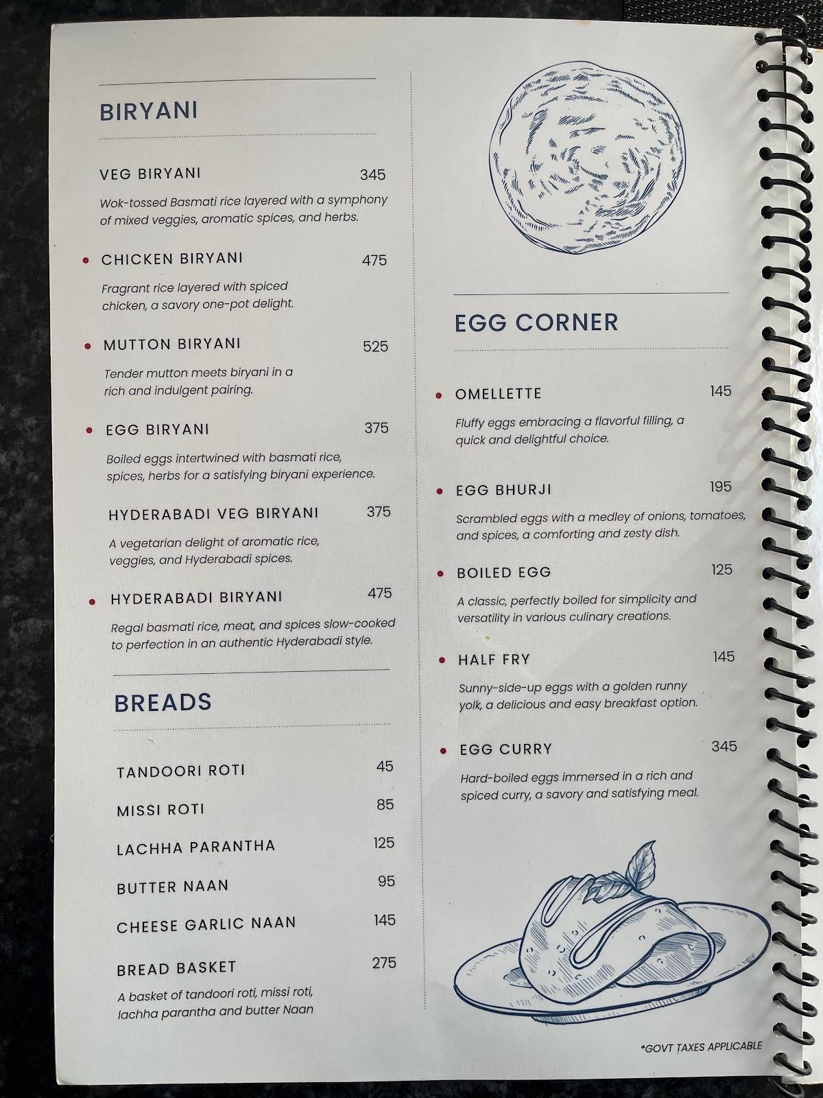 Menu at The Toast House, Udaipur