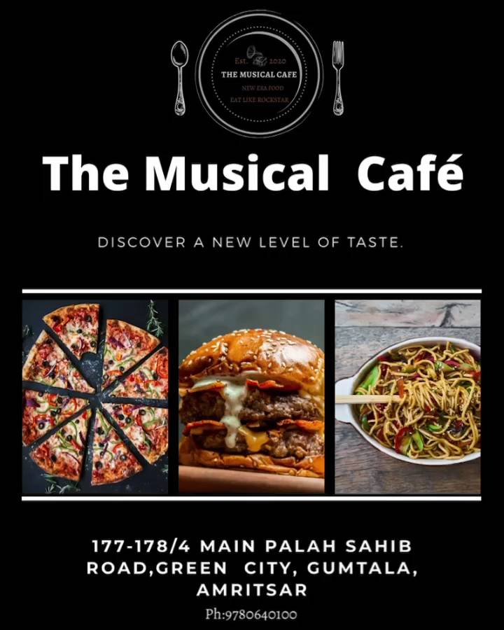 Menu at The star cafe, Amritsar