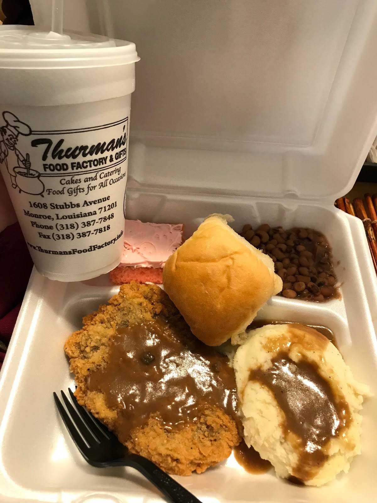 Menu at Thurman's Food Factory, Inc. restaurant, Monroe