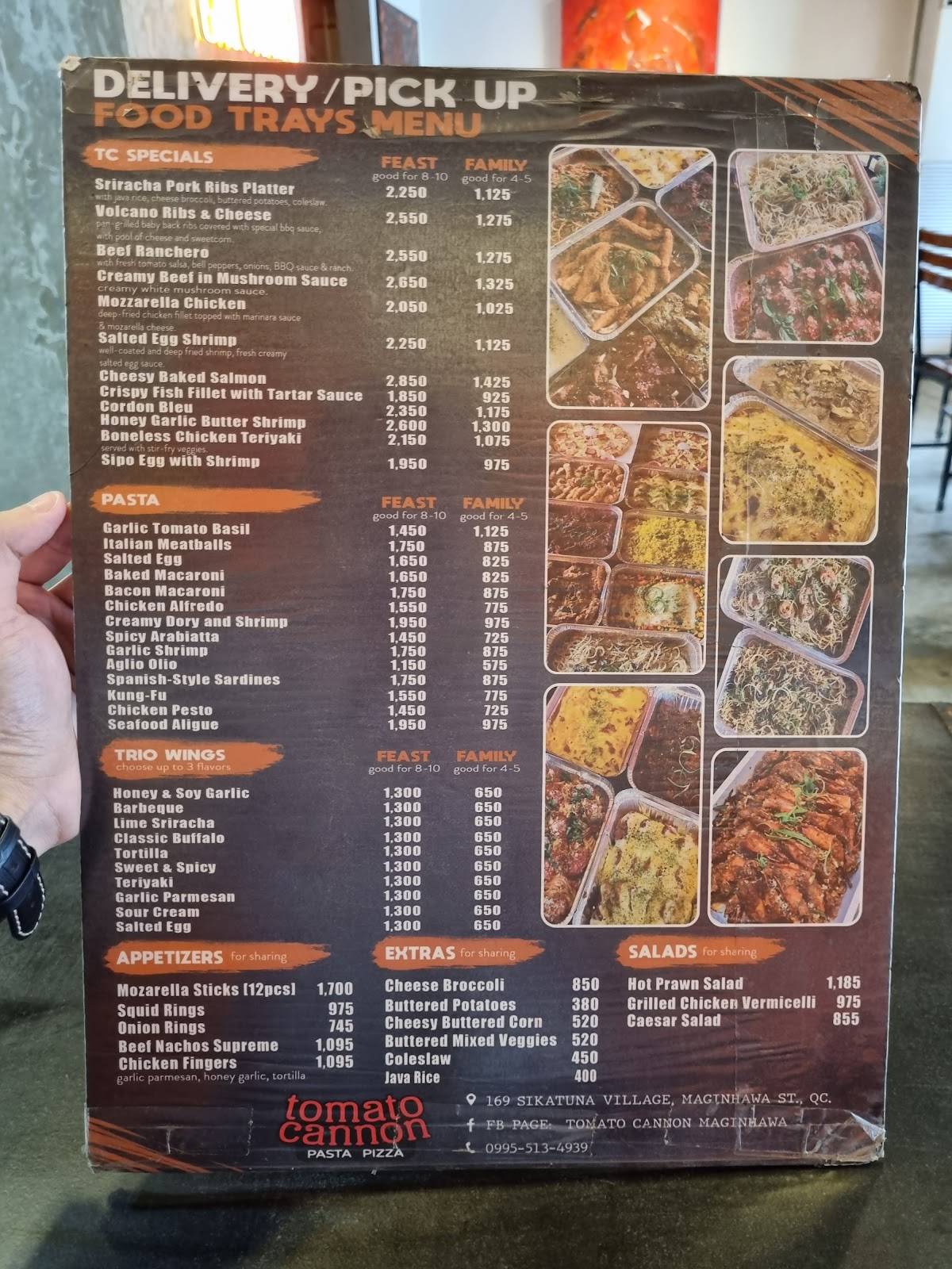 Menu at Tomato Cannon - Maginhawa Branch restaurant, Quezon City