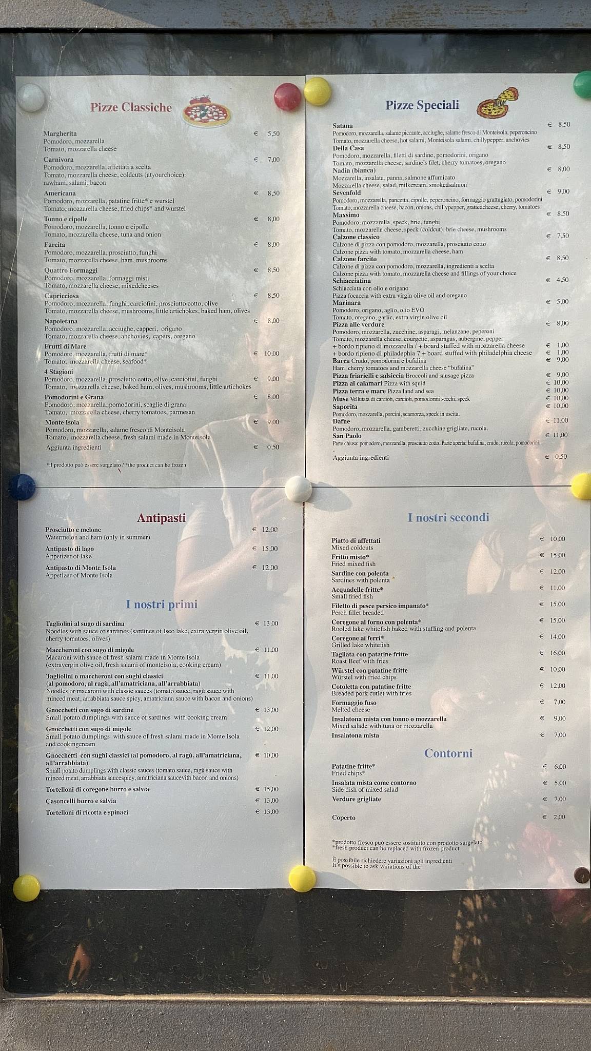 Menu at Trattoria Pizzeria Bar Ai Tre Archi, Menzino