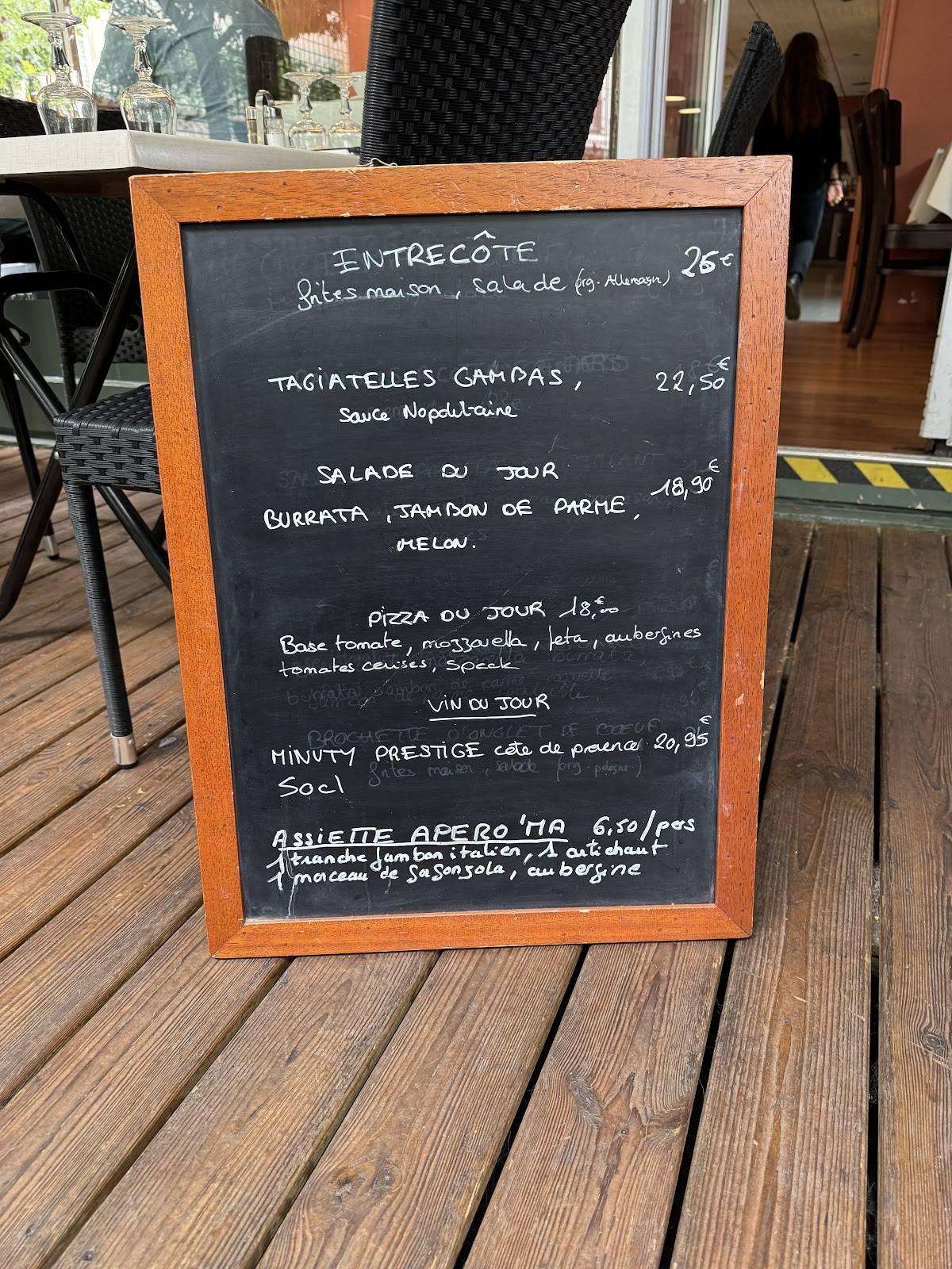 Carta del restaurante VILLA ROMA, Sèvres