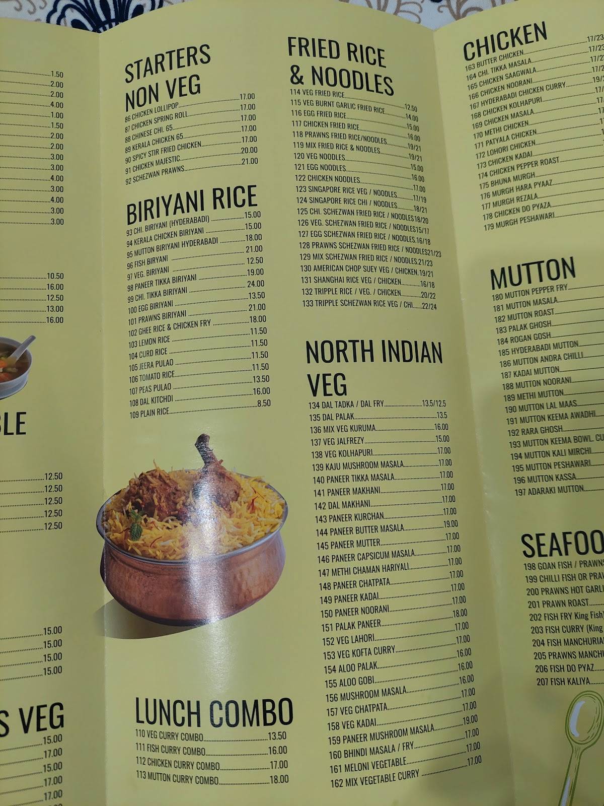 Menu at Village Hub Restaurant, Dubai