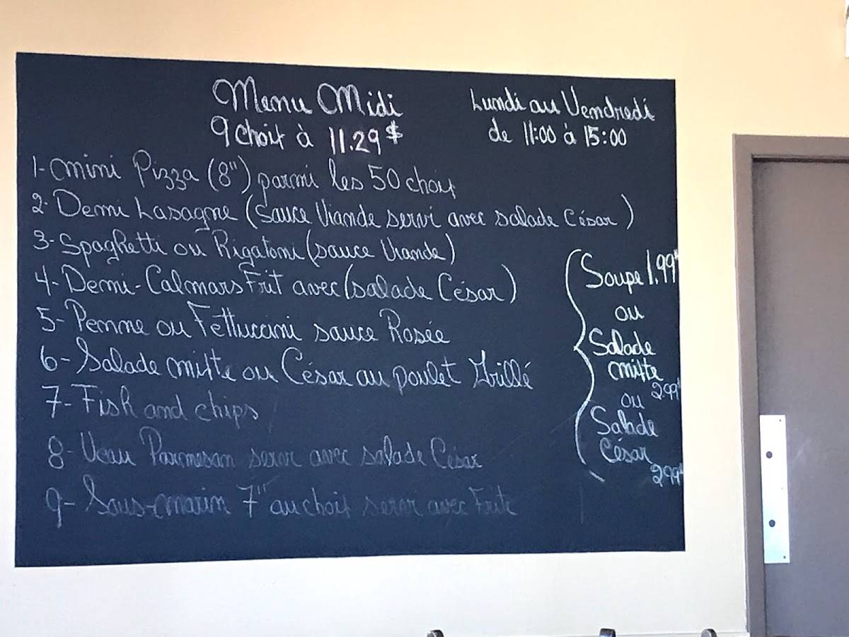 Menu au Restaurant Vulcano, Mascouche