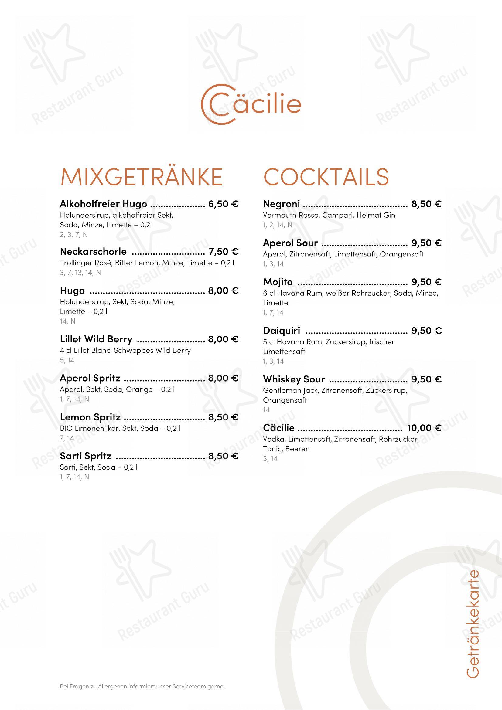 Speisekarte von Schwarz Restaurant am Stiftsberg, Neckarsulm