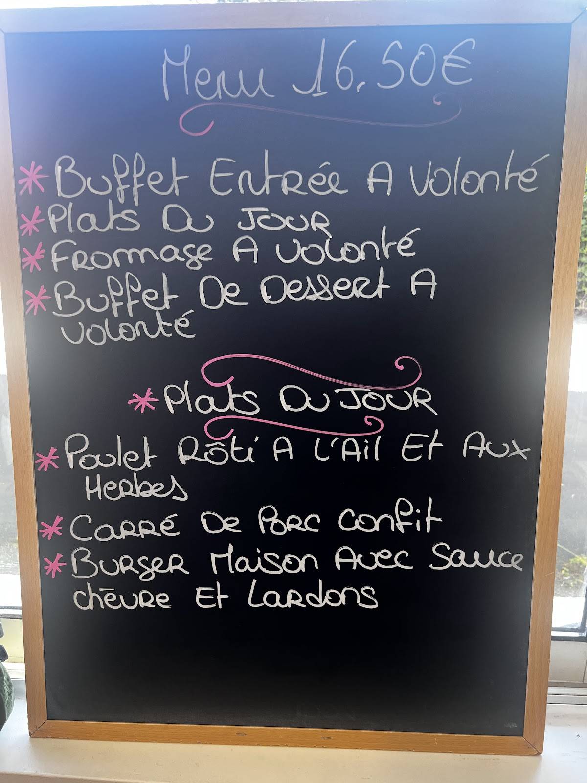 Menu au Restaurant de la Gare, Grisolles, D820