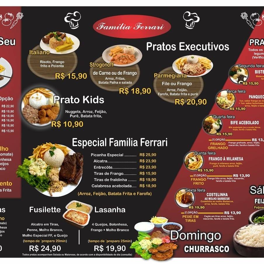 Menu em Restaurante Familia Ferrari Colombo PR, Colombo