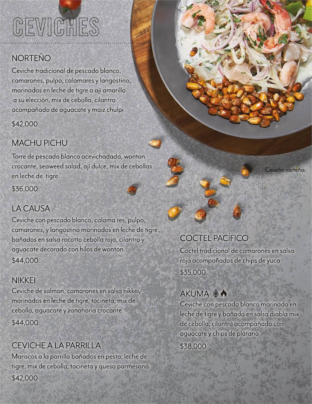 Carta de Restaurante La Causa Laureles, Medellín, a 39-100