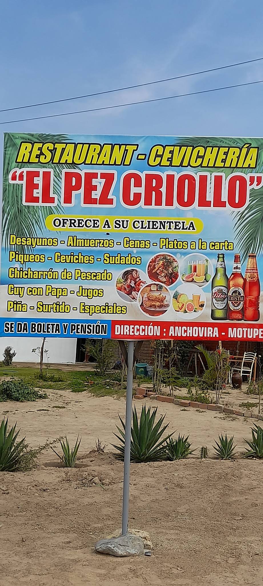Menu at Restaurante "Las Lomas", Peru
