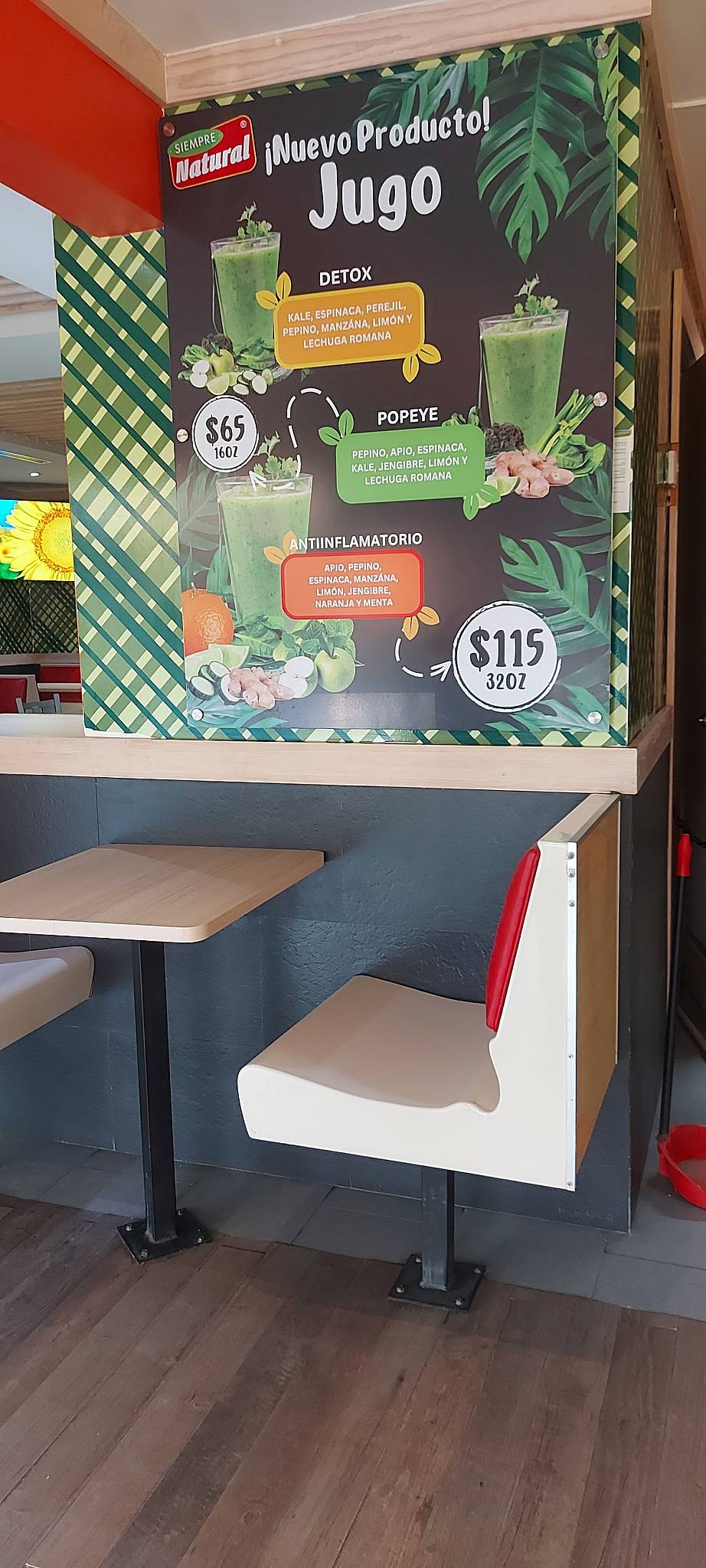 Menu at Siempre Natural restaurant, Reynosa, Heron Ramírez 1755