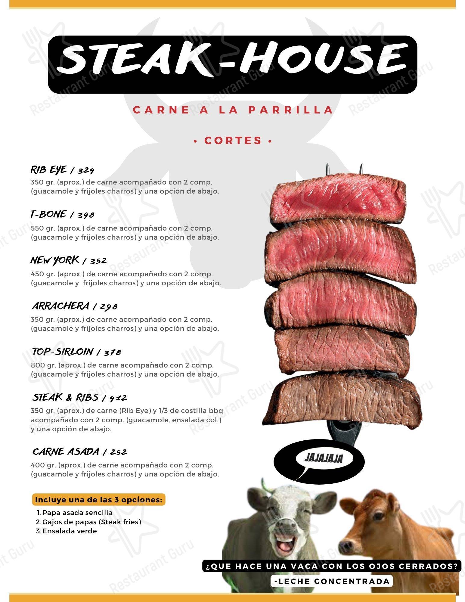 Carta del restaurante Rib Shack, Ciudad Cuauhtemoc