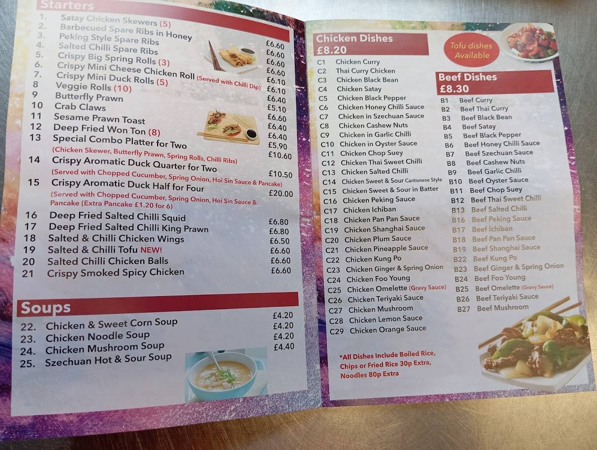 Menu at Rice Inn ASIAN FUSION, Crumlin